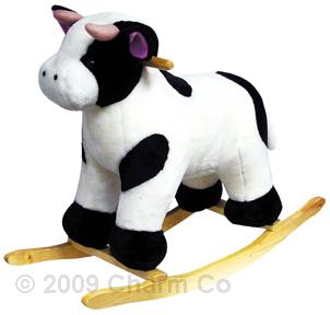 Hand Painted Rocking Horse White Wood – Promises Fulfilled